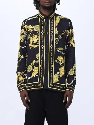 Versace Shirt In Viscose - Black