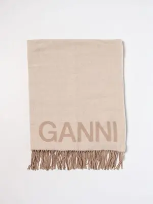 GANNI Scarf Yellow Cream