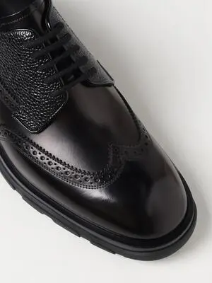 Alexander McQueen Leather Derby Shoes With Brogue Detailing