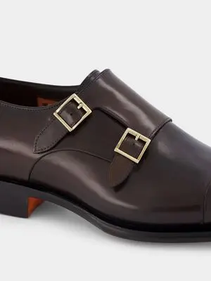 Santoni Monk Strap Shoes - Brown