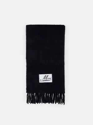 Marni Scarf In Alpaca Wool Blend Black 1
