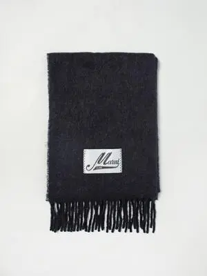 Marni Scarf In Alpaca Wool Blend Black