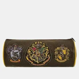 HARRY POTTER Hogwarts Houses Pencil Case Brown - Brown