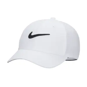 Nike Unisex Dri-fit Club Structured Swoosh Cap White