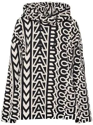 Marc Jacobs The Monogram Oversize Cotton Hoodie Black,white