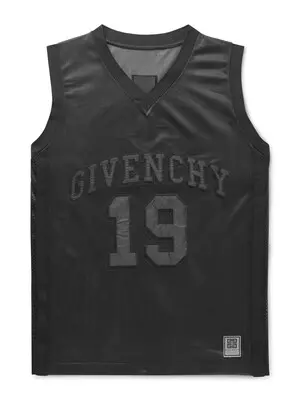 Givenchy Logo-appliquéd Mesh Tank Top