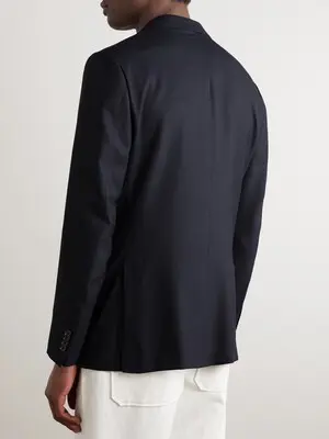 Zegna Wool-blend Blazer - Blue