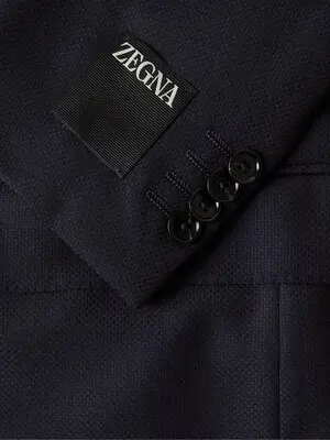 Zegna Wool-blend Blazer - Blue