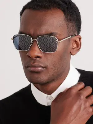 Dior Cd Diamond S4u D-frame Sunglasses - Silver