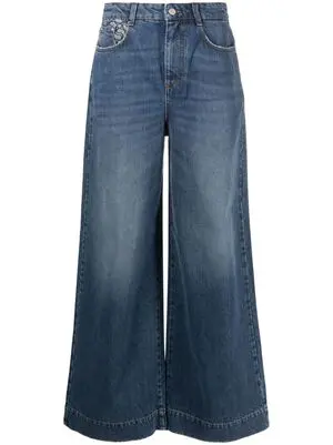 Stella McCartney Logo Print Wide-leg Jeans