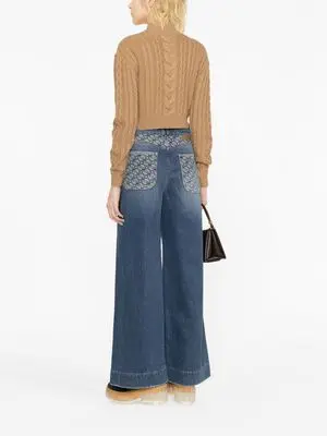 Stella McCartney Logo Print Wide-leg Jeans