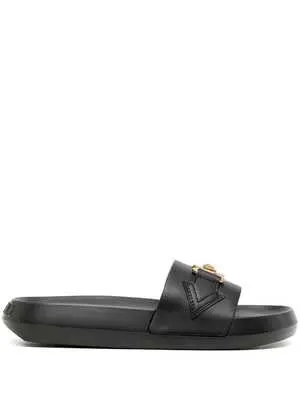 Versace Medusa-plaque Embellished Slides