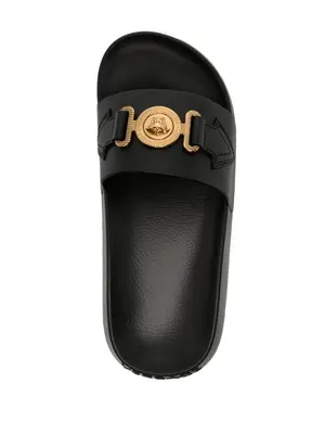 Versace Medusa-plaque Embellished Slides