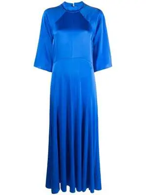 FORTE_FORTE Raglan-sleeved Silk Dress