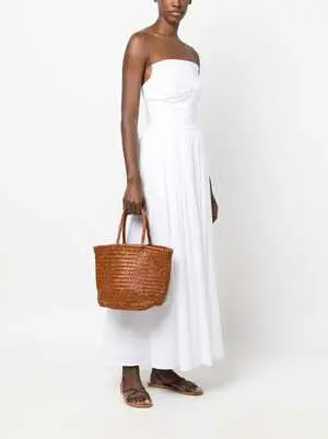 Dragon Diffusion Small Grace Woven Leather Tote Bag - Brown