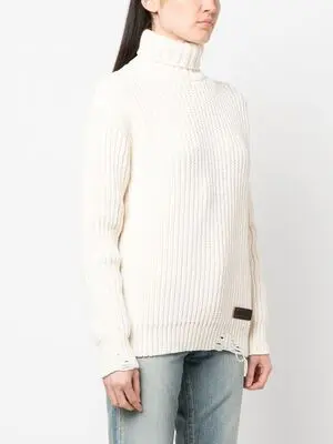 Dsquared2 Distressed Roll-neck Jumper