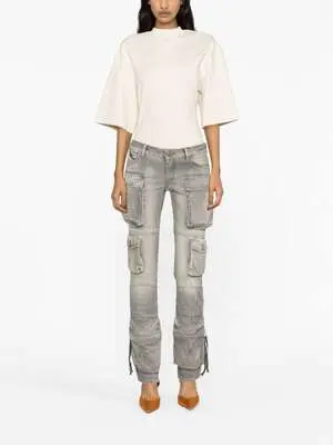 Attico Essie Tapered Cargo Jeans - Grey