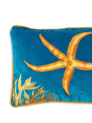 LES-OTTOMANS Starfish Embroidered Cushion