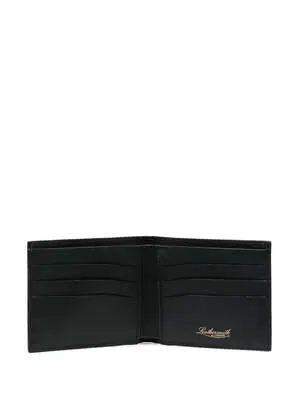 LEATHERSMITH OF LONDON Geometric-pattern Pebbled Leather Wallet