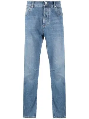 Brunello Cucinelli Low-rise Tapered-leg Jeans