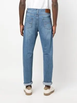 Brunello Cucinelli Low-rise Tapered-leg Jeans
