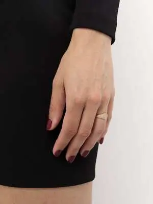 Yvonne Léon 9kt Yellow Diamond Signet Ring
