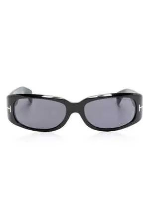 TOM FORD T-shaped Rectangle Sunglasses - Black