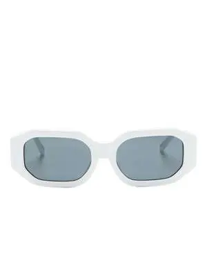Linda Farrow Linda Farrow X The Attico Irene Hexagonal Sunglasses White