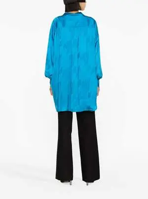 Attico Kota Logo-jacquard Shirt - Blue