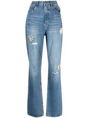 Area Whiskering Jeans For Women