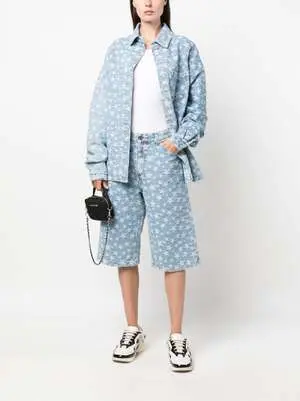 ERL Star-patterned Denim Shirt