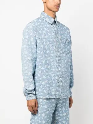ERL Star-patterned Denim Shirt