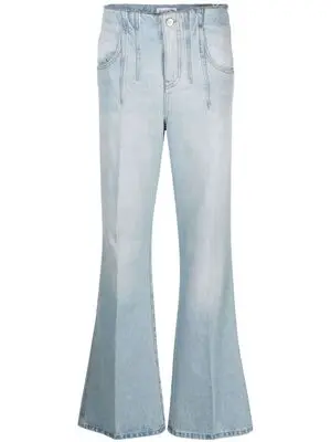 Victoria Beckham Distressed Flared Jeans - Blue