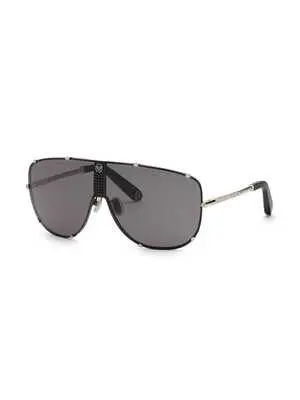 Philipp Plein Studded Pilot-frame Sunglasses - Black