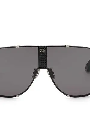 Philipp Plein Studded Pilot-frame Sunglasses - Black