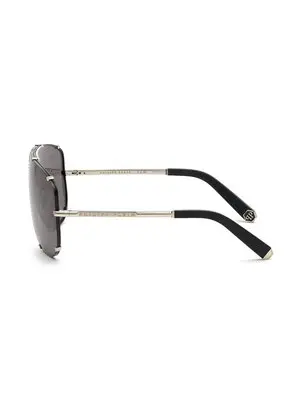Philipp Plein Studded Pilot-frame Sunglasses - Black