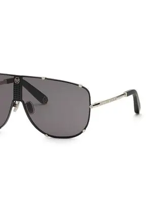 Philipp Plein Studded Pilot-frame Sunglasses - Black