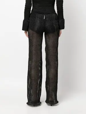 A. ROEGE HOVE Patricia Striped Sheer Loose Trousers