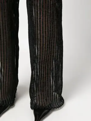 A. ROEGE HOVE Patricia Striped Sheer Loose Trousers