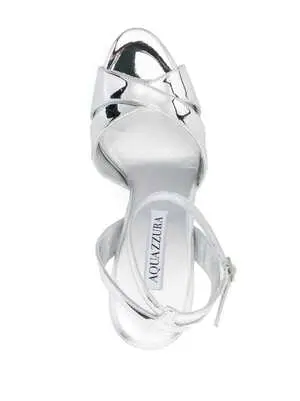 AQUAZZURA Divine Plateau 130mm Platform Sandals - Silver