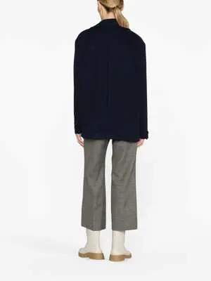 MSGM Double-breasted Jacket With Logo Patch