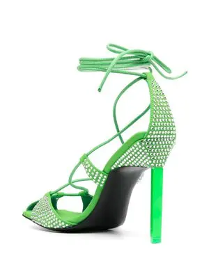 Attico Adele 105mm Rhinestone Embellished Sandals