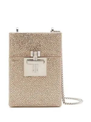 Oscar De La Renta Crystal Pave Alibi Cube Bag