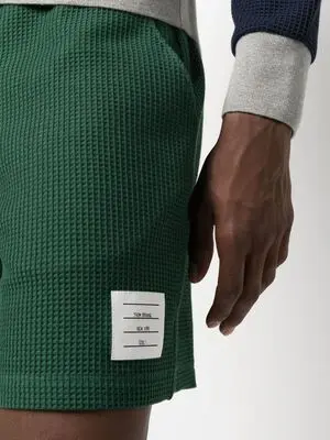 Thom Browne Waffle-effect Drawstring Shorts