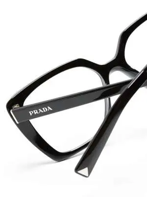 Prada Square Frame Glasses - Black