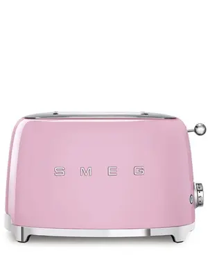 SMEG Logo-plaque Stainless-steel Toaster - Pink