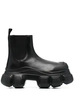 Women's Black Chunky Chelsea Boots