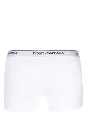 Dolce & Gabbana Logo-waist Cotton Boxer Briefs - White
