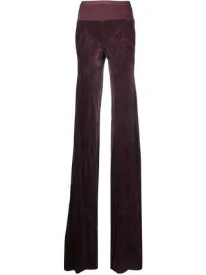 Rick Owens Hammered Velvet Trousers - Purple