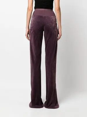 Rick Owens Hammered Velvet Trousers - Purple